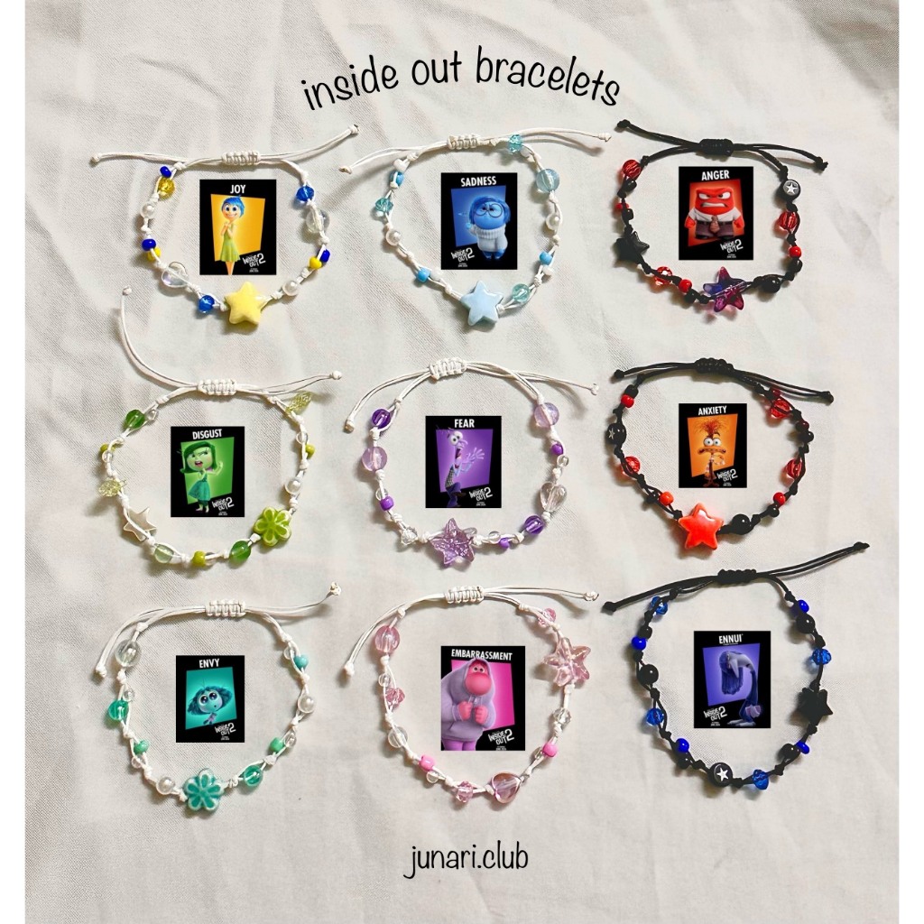 Handmade INSIDE OUT 2 2024 Bracelets - Round your Group Of Emotional ...