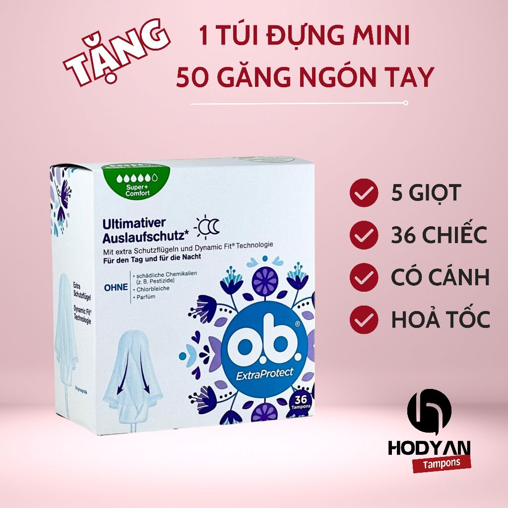 Tampons With Winged Tampons OB ExtraProtect 5 Drops 36 Pieces For ...