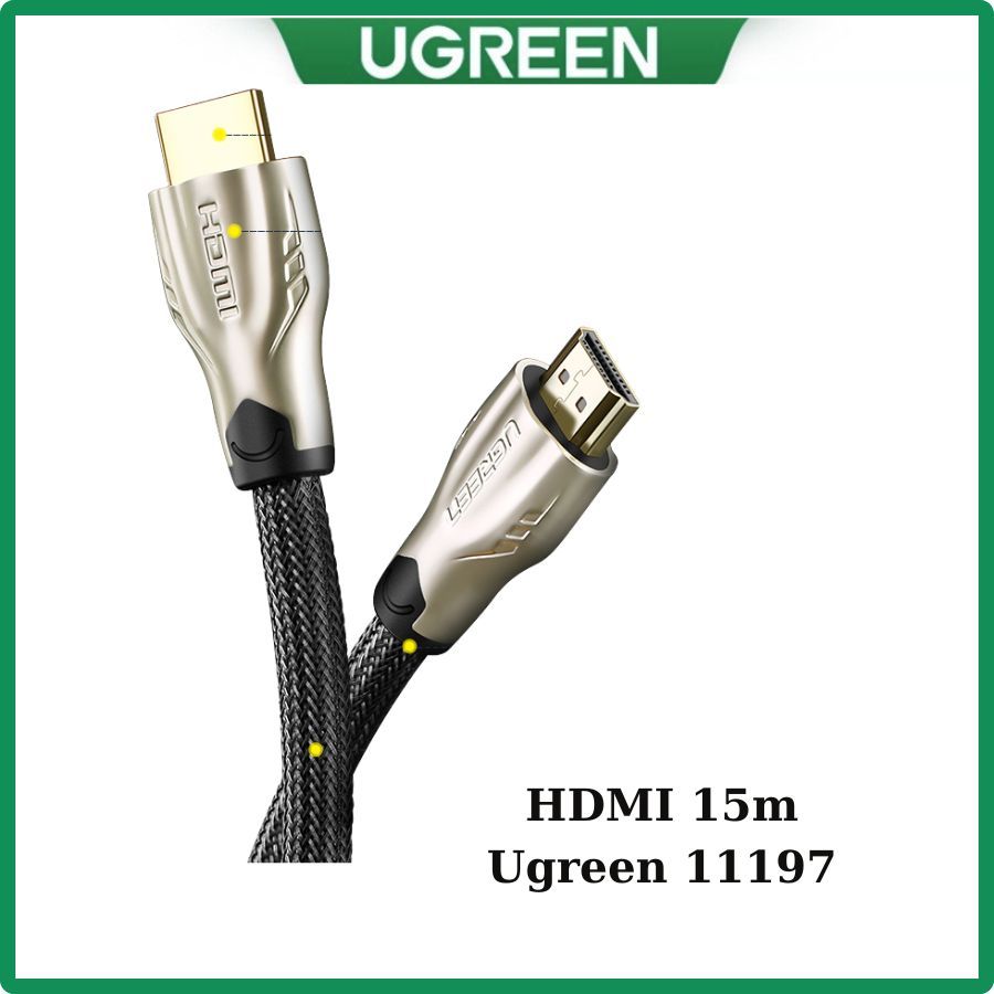 15m HDMI cable covered with anti-interference mesh 4Kx2K Ugreen 11197 ...