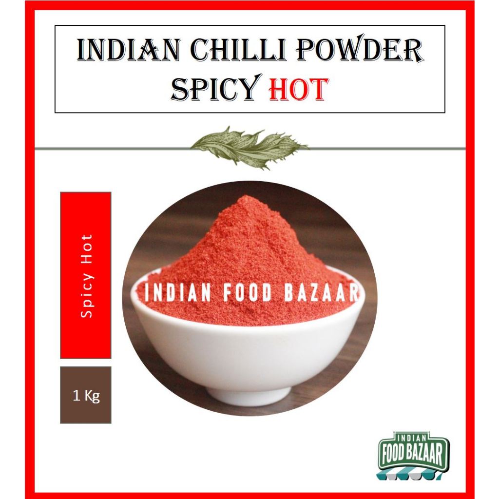 1 KG - INDIAN RED CHILLI POWDER - SPICY HOT- VERY SPICY INDIAN CHILI ...