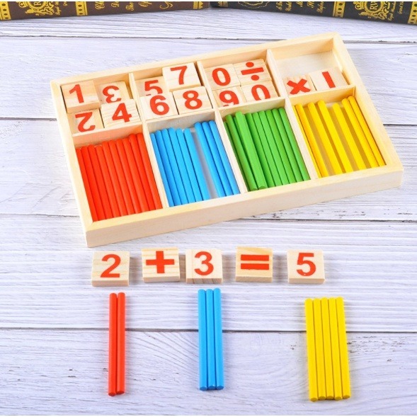 Wooden Math Stick Set - Math Stick Worksheet - Helps Children Learn ...