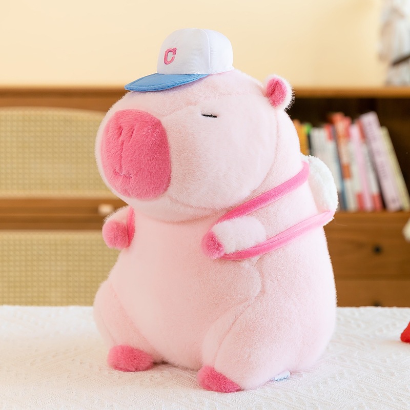 Pink Capybara With Backpack | Shopee Malaysia