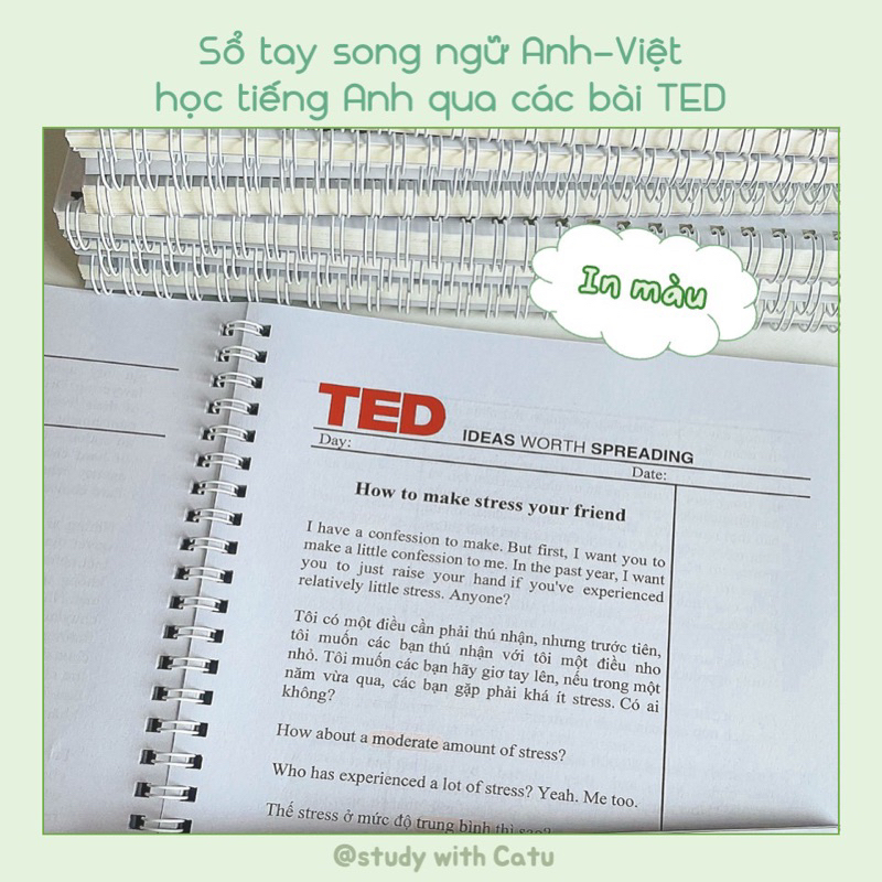 English-vietnamese twin TED notebook | Shopee Malaysia