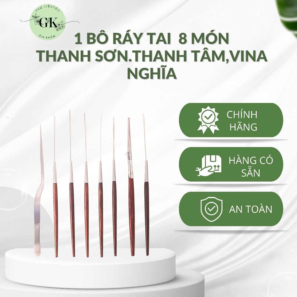 Premium Earwax Set 8 Piece Thanh Son, Vina Nghia, Thanh Tam Compact and ...