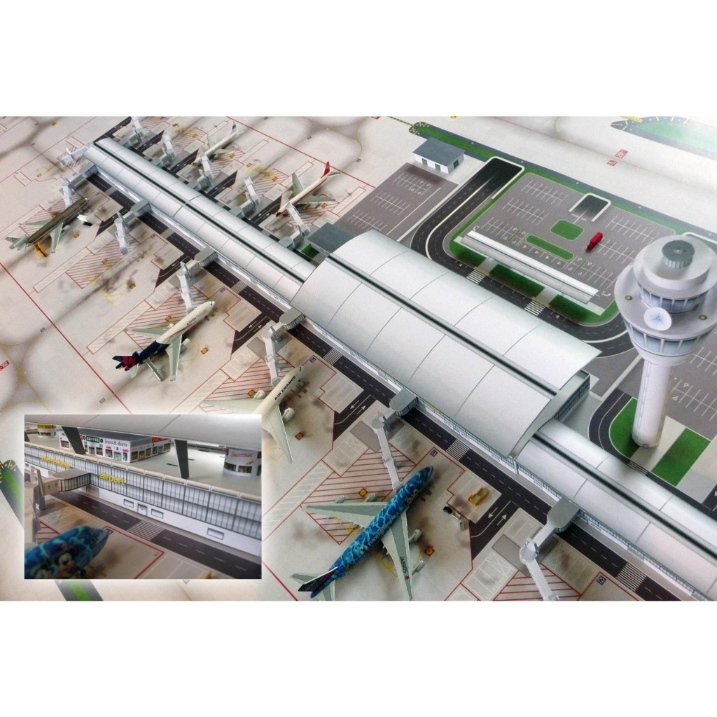 Diorama paper model simulating International Airport - International ...