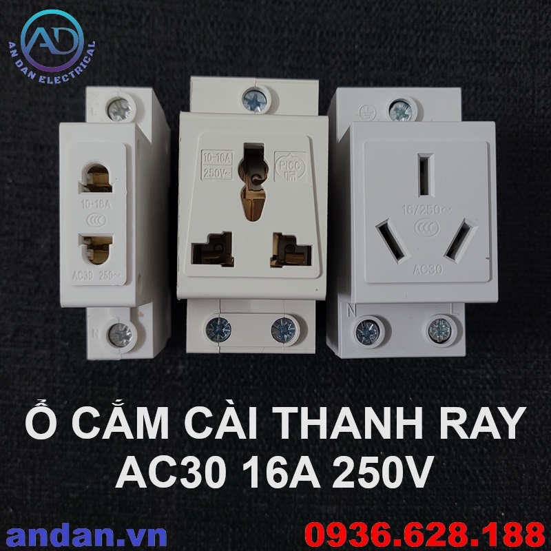 Ac30 16A 250V Multi-Purpose 2-Pin, 3-Pin Multi-Purpose Rail Socket, 3 Cross Pins | Shopee Malaysia