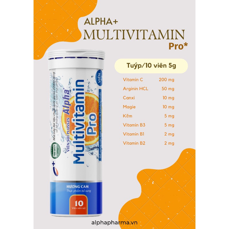 Alpha Multivitamin Pro Effervescent Tablets (premium) Helps Clear Heat, Cool the Liver, Reduce ...