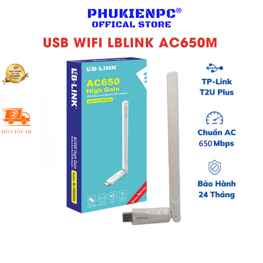 Tp-link Archer AC650 Mbps 5Ghz Dual Band USB Wifi Receiver with Beard - - PhuKienPC | Shopee ...