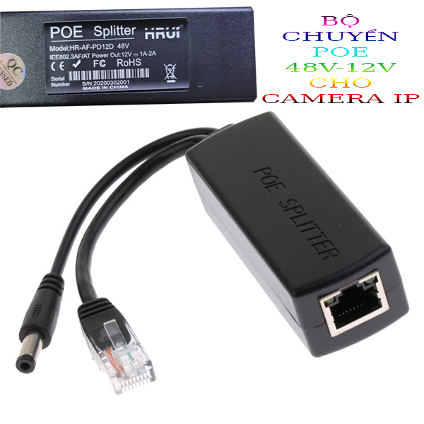 [Good Type - copper pin]48v to 12v POE Converter for Non-POE IP Camera ...
