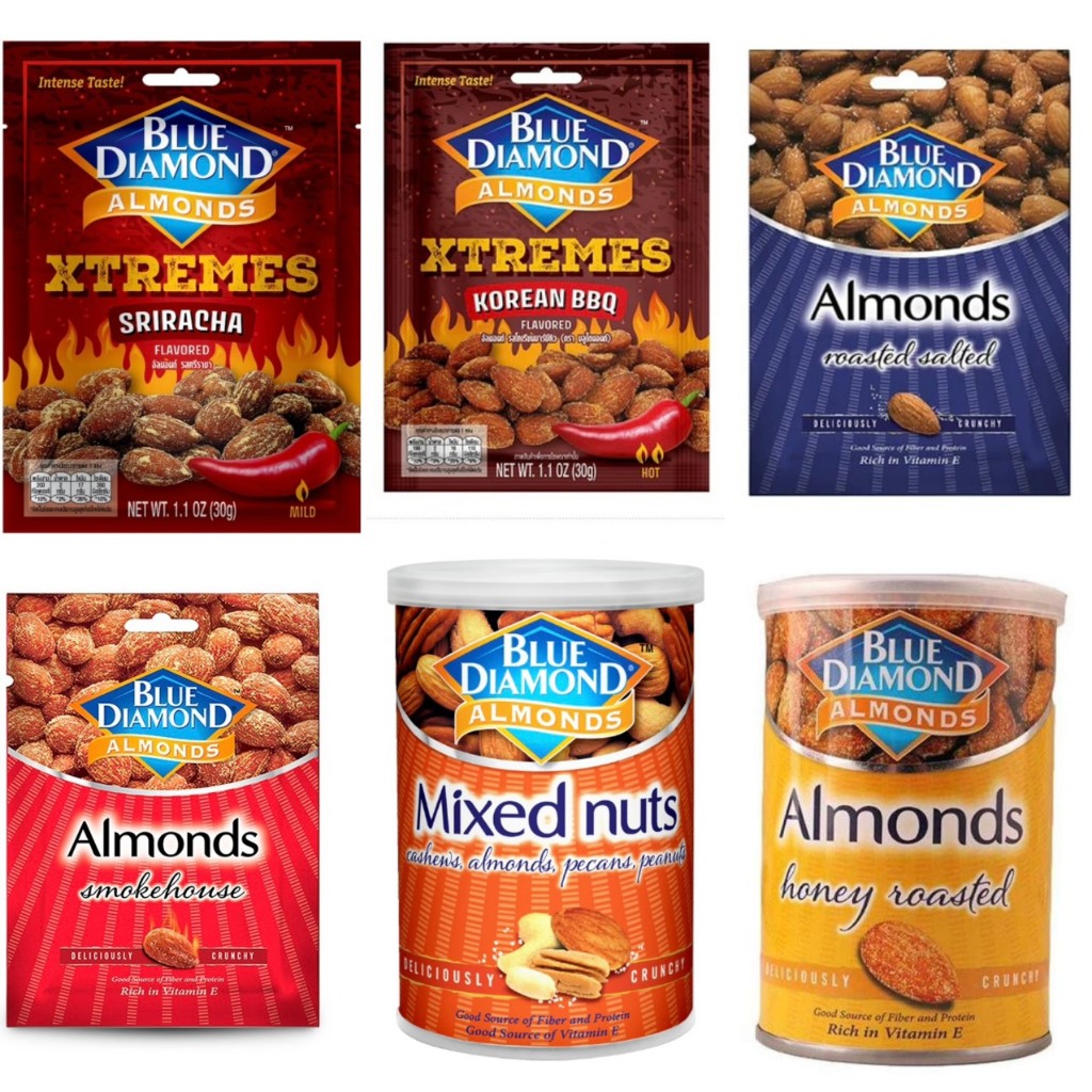Roasted almonds with salt, honey, grilled meat, chili, smoked flavor ...