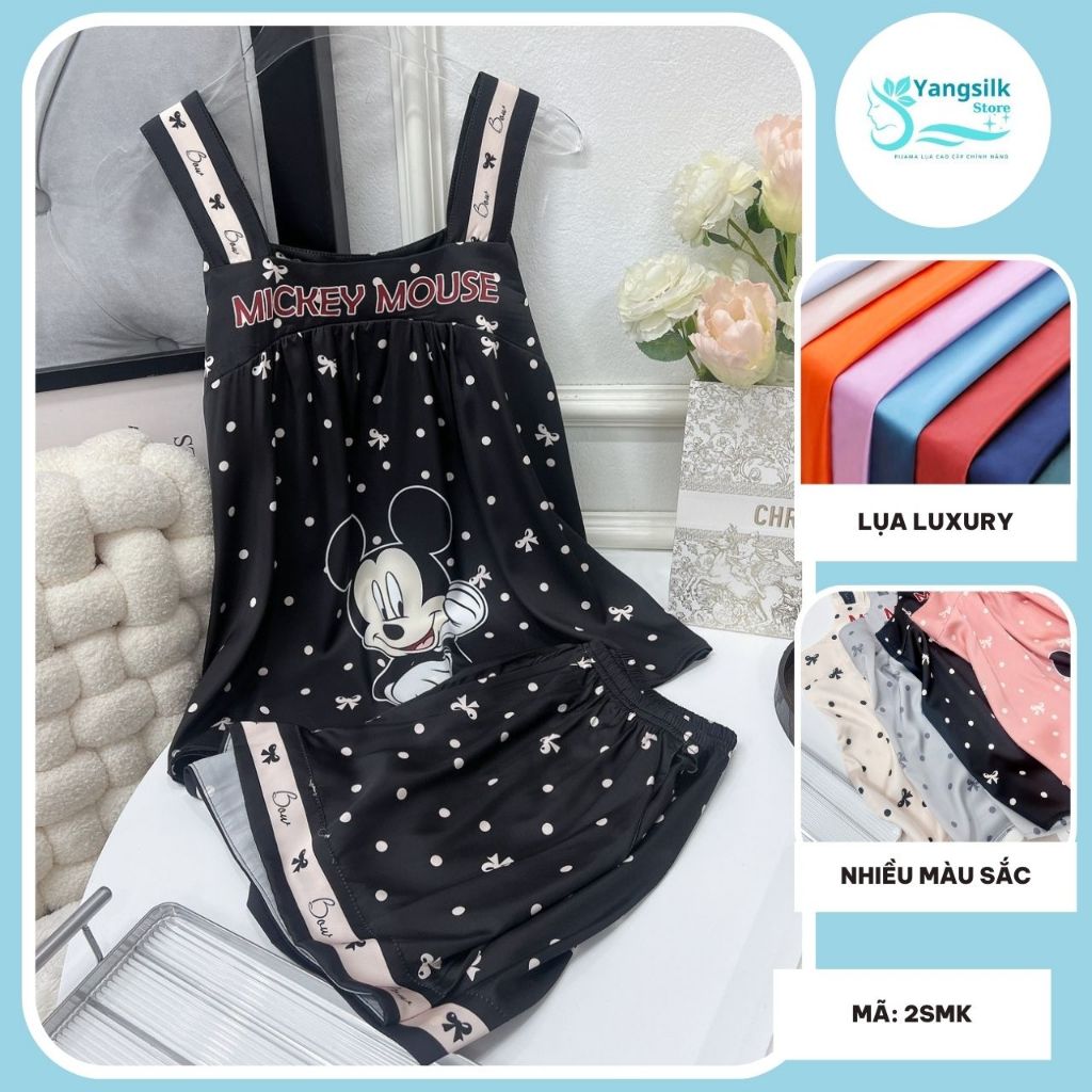 Sam luxury 2SMK Spaghetti strap female pajamas with two-wire silk set ...
