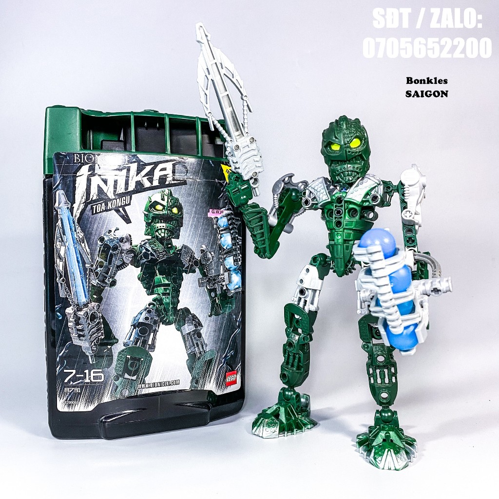Vintage Model Toy assembled LEGO Bionicle Toa Inika 8731 Kongu Genuine ...