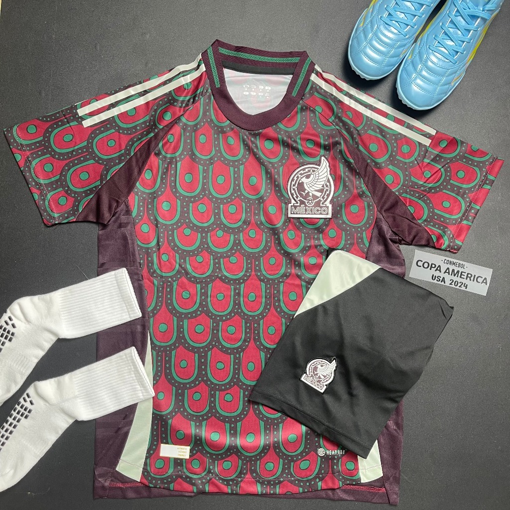 Mexico 2024 home football kit with high quality Thai fabric | Shopee ...