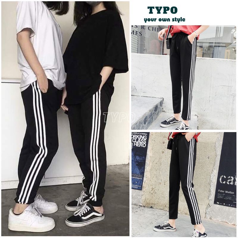 TYPO 4-way stretchy thick plaid jogger pants for women, basic vintage ...