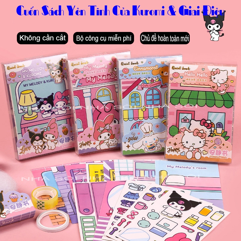 Sanrio kuromi Melody Handicraft Paper Toys Cartoon DIY Notebook Paper ...