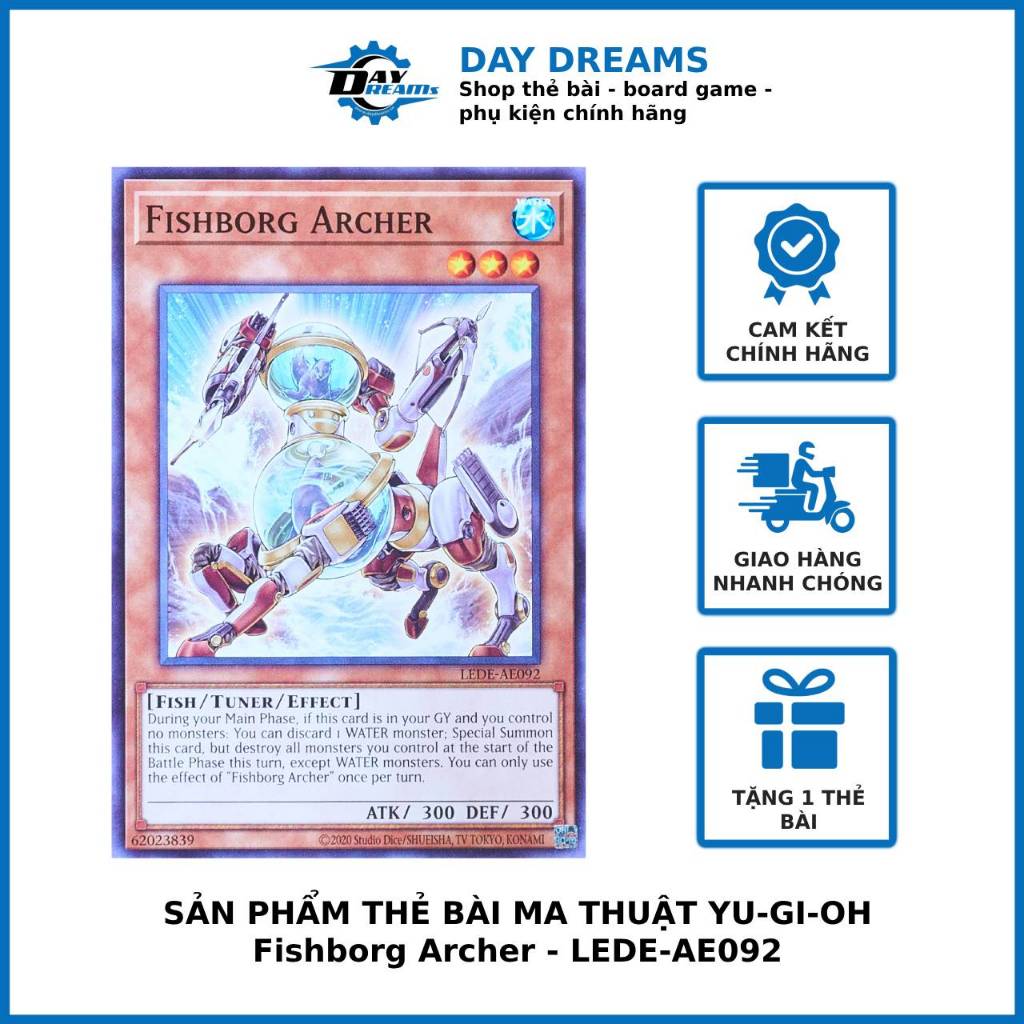 Yugioh Card Asian English Version - English Language: Fishborg Archer ...