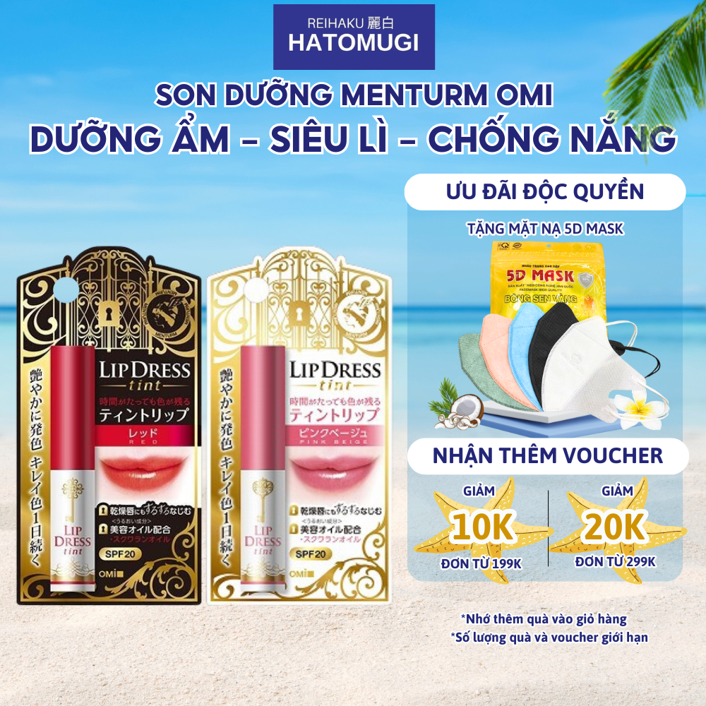 Omi Lip Dress Tint Japan Super Matte Lip Balm - Hatomugi | Shopee Malaysia