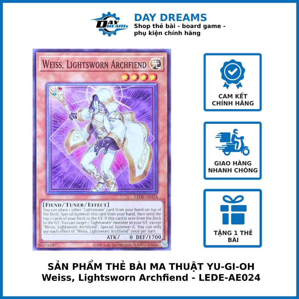 Yugioh Card Asian English-Language English Version: Weiss, Lightsworn Archfiend - LEDE-AE024 ...