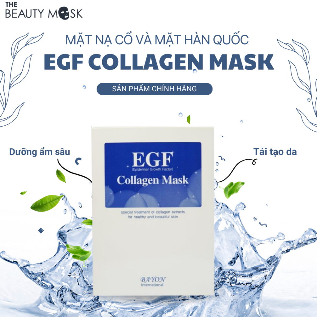 Korean face and neck Mask EGF Collagen Mask improves skin elasticity ...