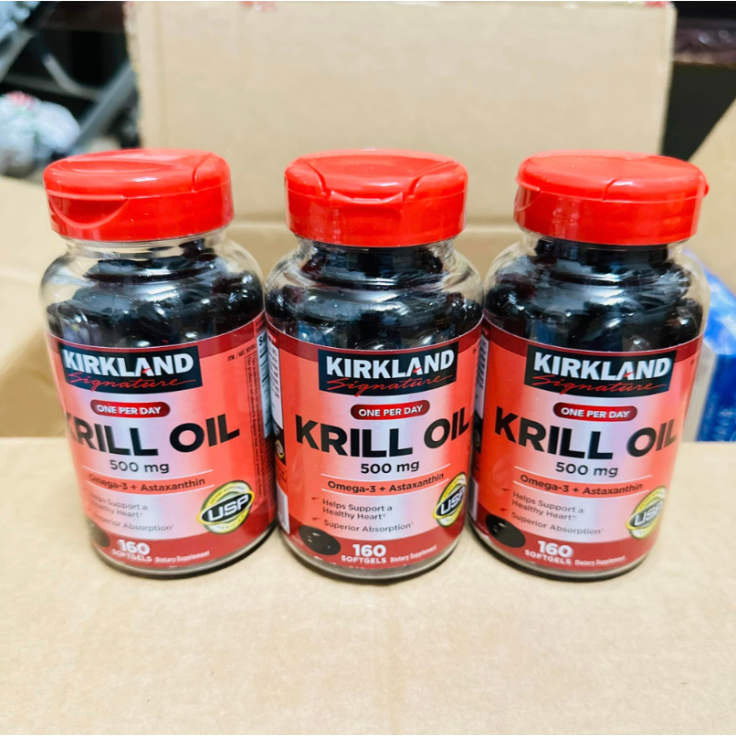 Kirkland Signature Krill Oil 500mg, (160 Softgels) imported from USA - Gymstore | Shopee Malaysia