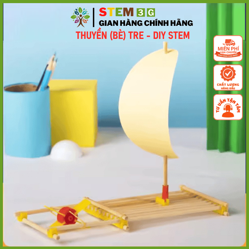 Bamboo boat models, bamboo rafts, make your own STEM handmade sailboats ...