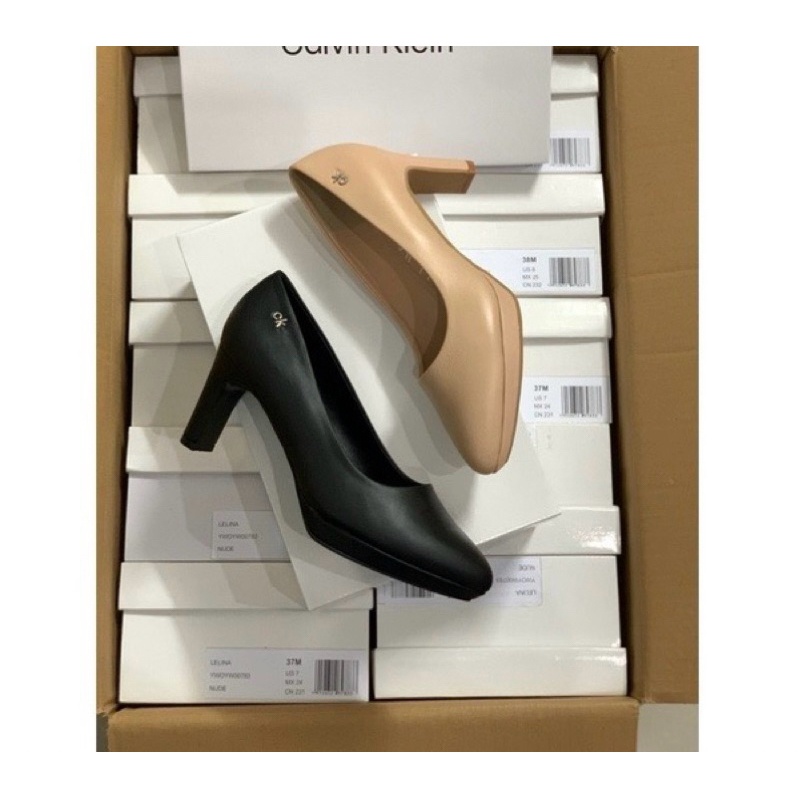 Ck High Heels With Double Sole 7cm (Real Leather) | Shopee Malaysia