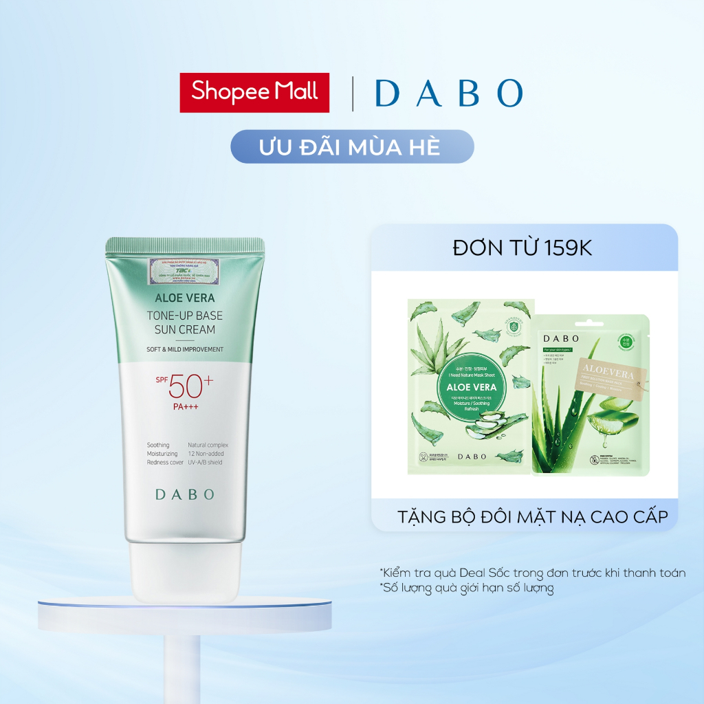 DABO Aloe Vera Tone-up Base Sun Cream 70ml | Shopee Malaysia