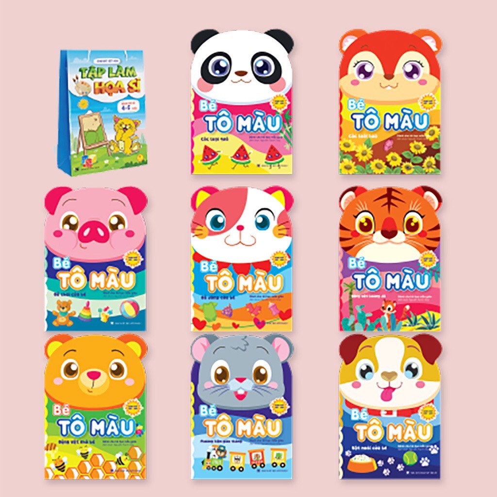 Vietnamese Bilingual Painter Coloring Set With 8 Themes Around The ...