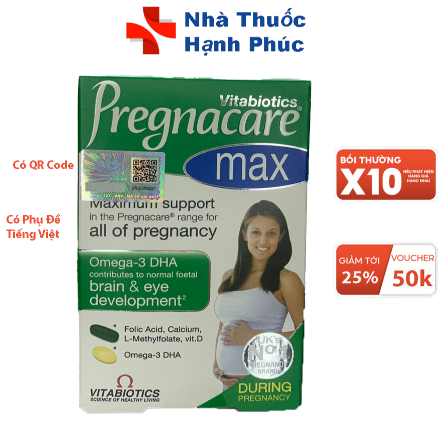 (With Qr Code) PREGNACARE MAX Box Of 84 Tablets - Multivitamins For ...
