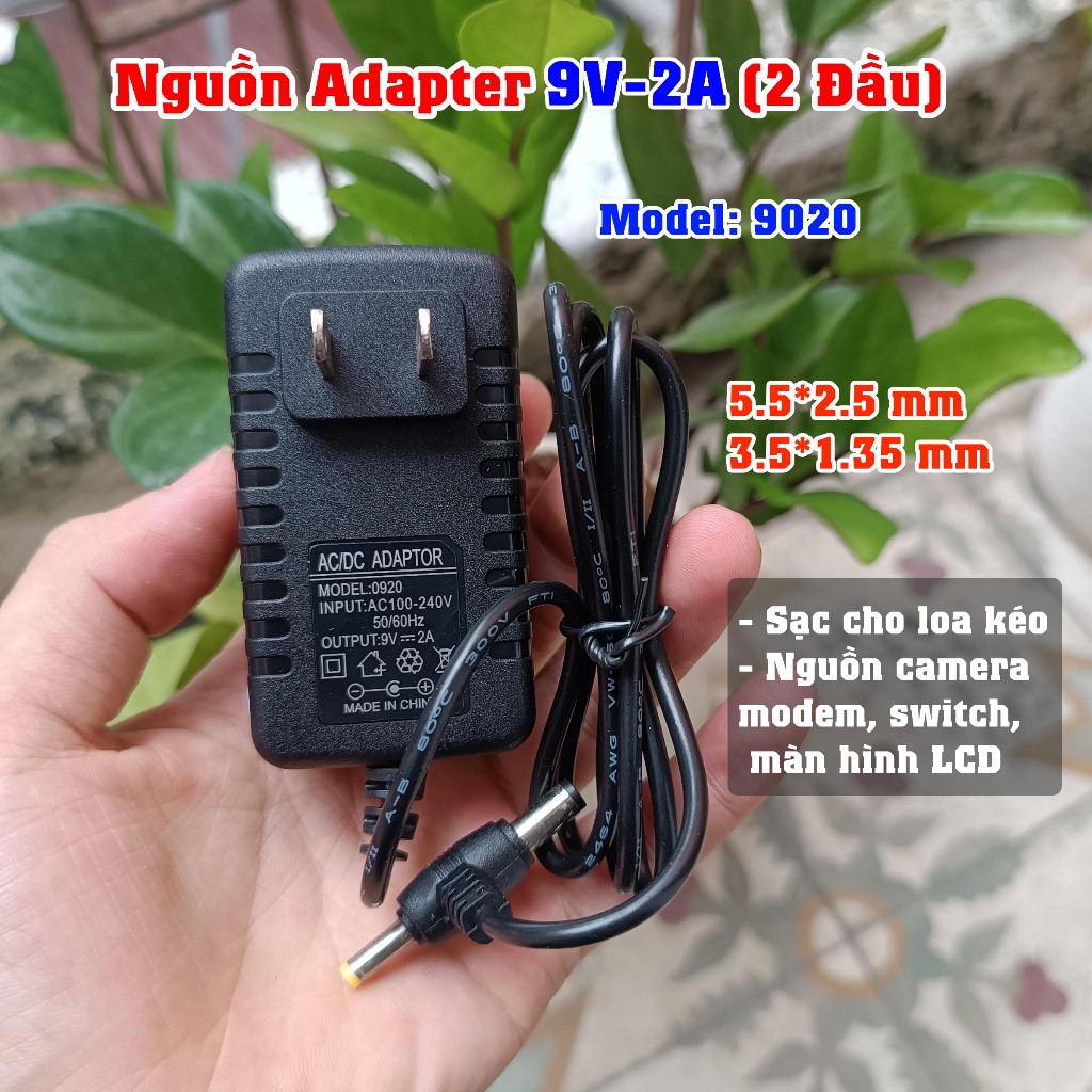 T-shaped multi-purpose 9V 2A power source - 9V2A Adapter with 2 heads 5 ...