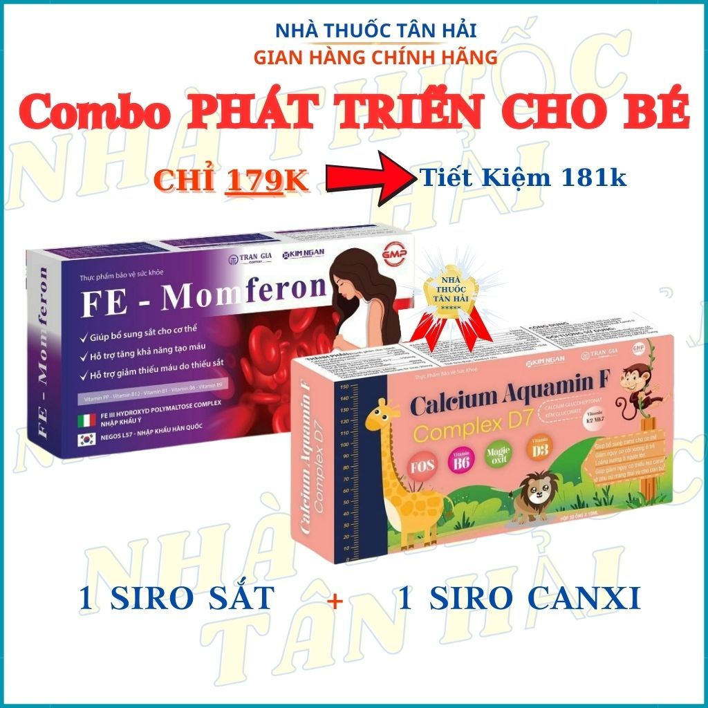 Combo Iron Syrup And Calcium Syrup Support Babies To Develop Height ...