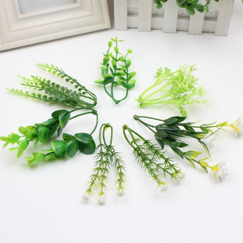 Flower and grass model for garden decoration, DIY (bag of 10 bushes ...