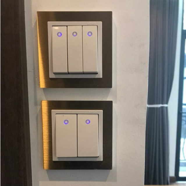 High-end V8 series Simon switch with 1-way and 2-way LED, white, black ...
