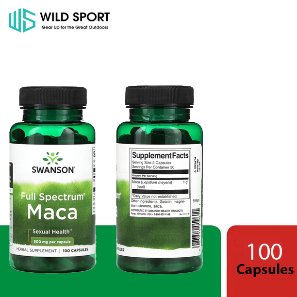 Swanson Full Spectrum Maca oral tablet 500 mg, 100 Capsules | Shopee ...