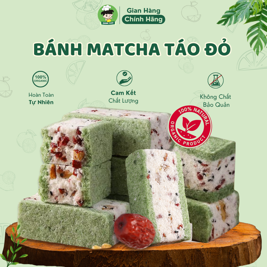 Matcha Delicious Unsweetened Red Apple Cereal Cake Shin Food, Matcha ...
