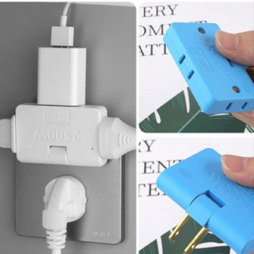 Multi-purpose Power Outlet Splitter Rotates 180 Degrees Of Copper Core ...
