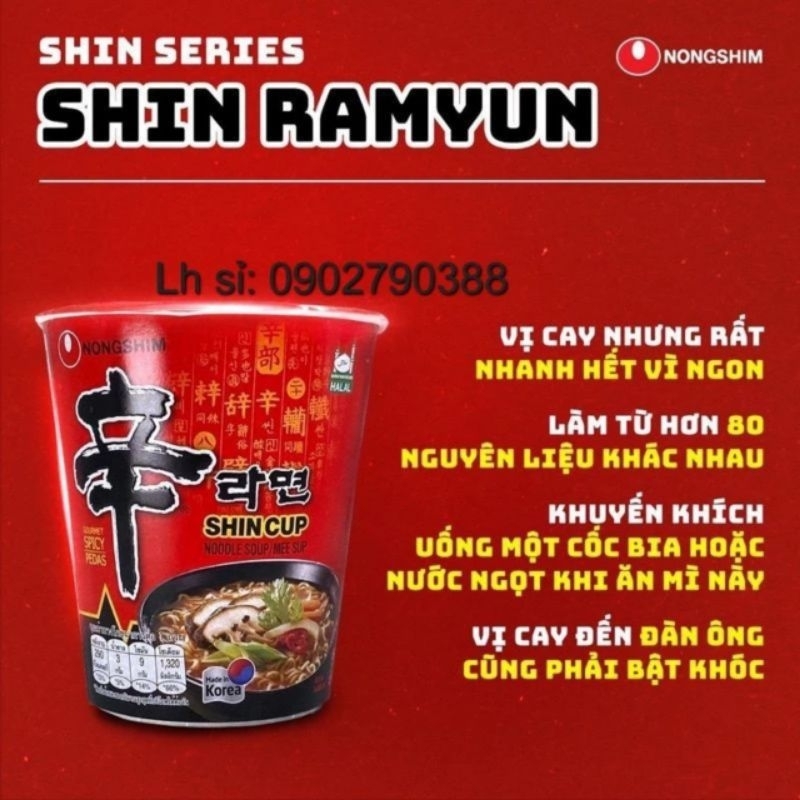 Shin Instant Spicy Noodles Bowl 114g/Cup 68g Korean | Shopee Malaysia