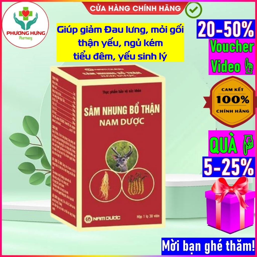 Ginseng Velvet For Kidney Tonic Nam Pharmaceutical, Helps Relieve Back ...