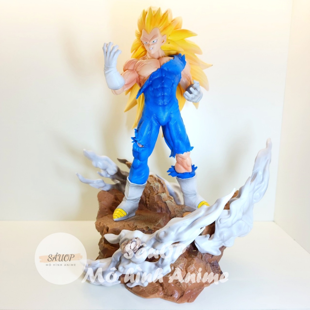 Vegeta Super Saiyan level 3 character model with long hair 35cm tall ...