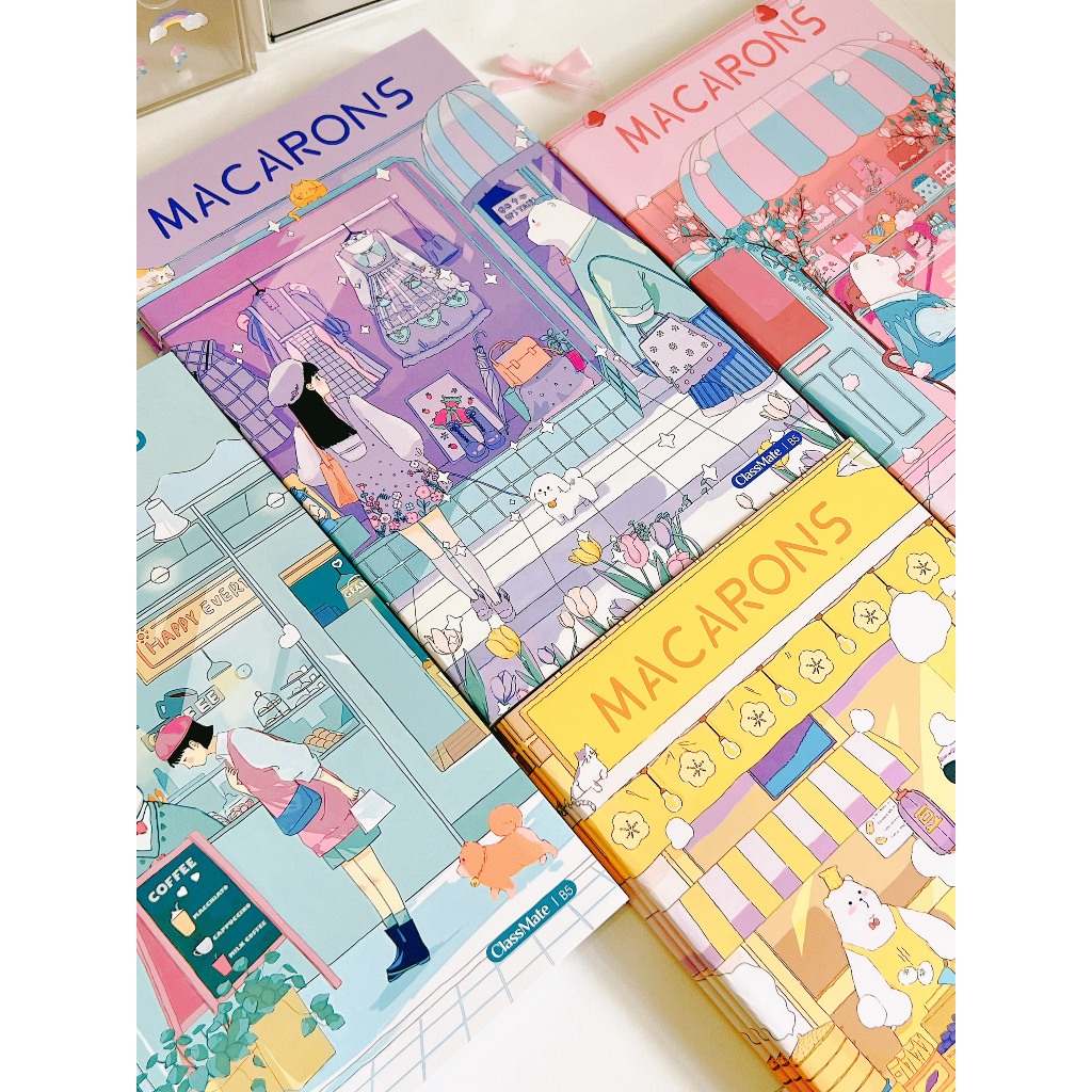 Classmate X MACARONS Horizontal Line 120 Pages, size B5, Girl Motifs ...