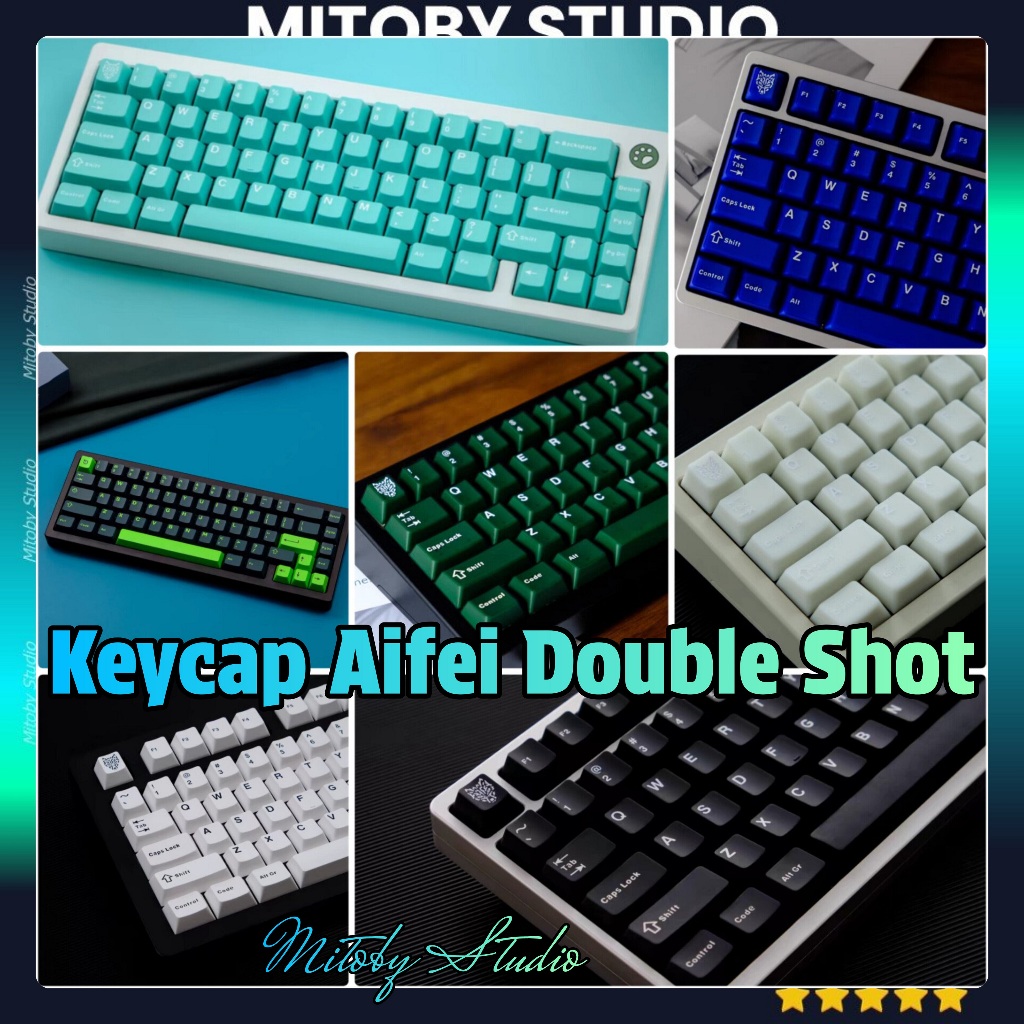 Keycap Aifei Icon Pyga V2 cherry profile PBT ABS double shot mechanical ...