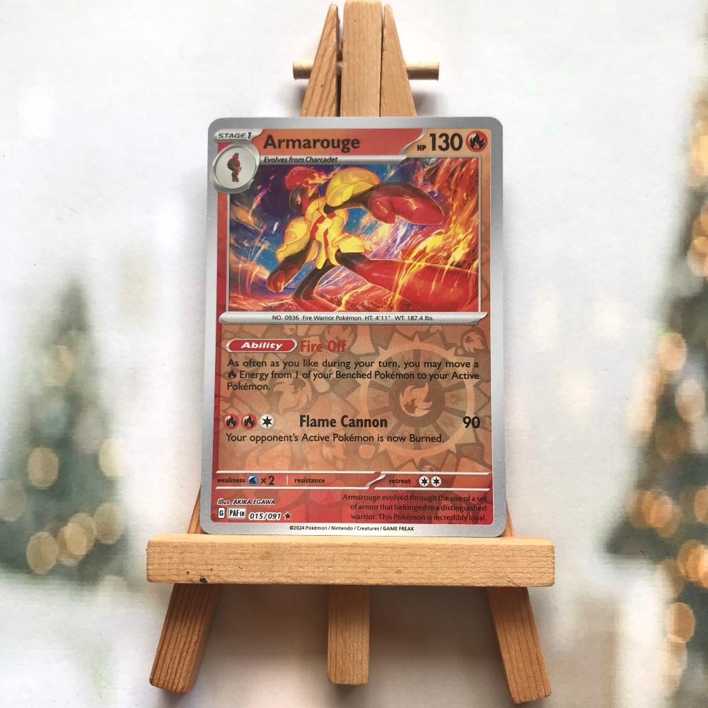 Pokemon Armarouge Card 015/091 - Scarlet & Violet Paldean Fates Holo ...