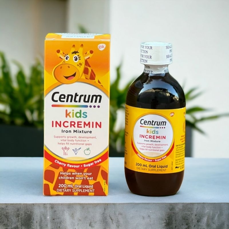 Centrum Kids Incremin Iron Mixture 200ml - Giraffe Syrup with Iron ...