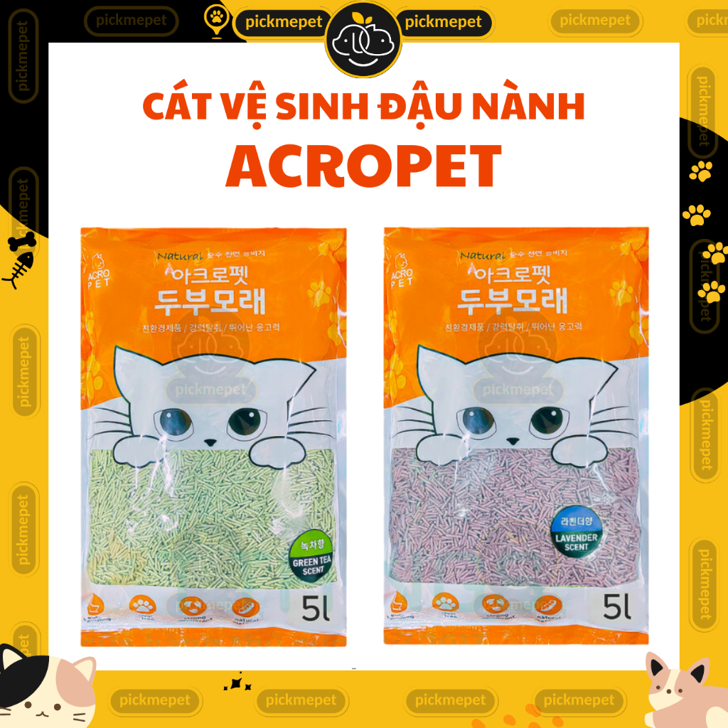 Soy Cat Litter - Acropet 5L Imported from Korea | Can flush the toilet ...