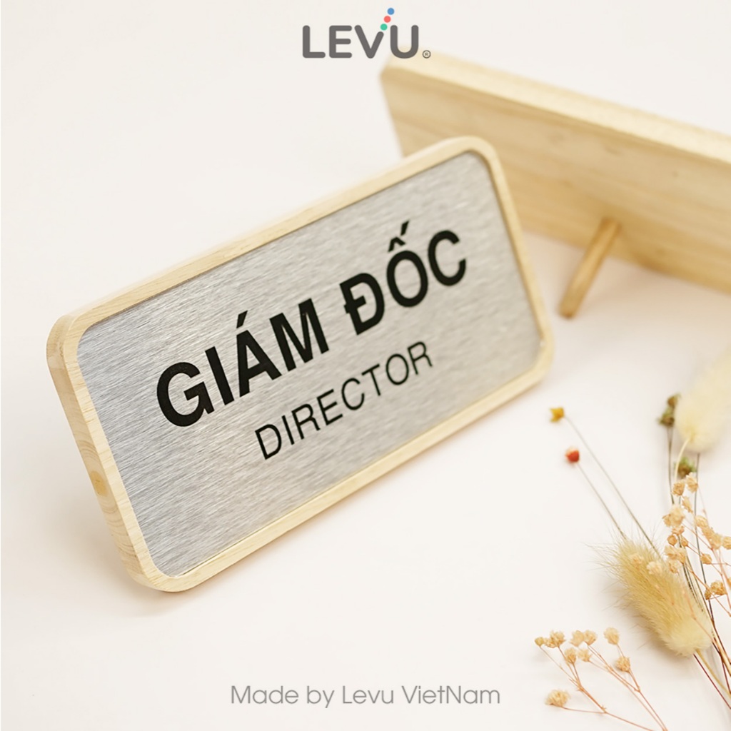 Wooden sign for director's desk, director title board LEVU 10x20cm ...