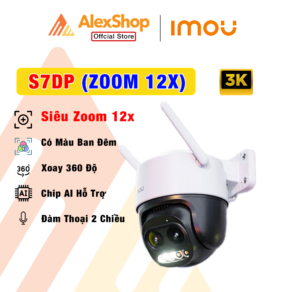 [5M-Zoom 12x] Imou Cruiser Z (S7DP) Zoom Outdoor 12X Camera 360 Degree ...