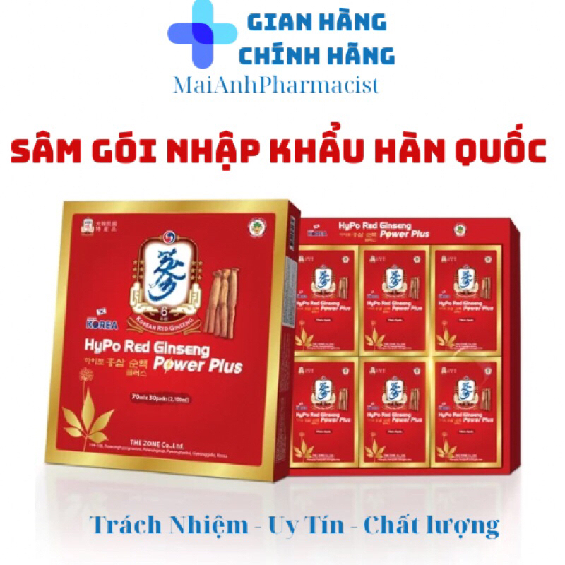 Hypo red gíneng power plus ginseng imported from Korea (Box of 5 packs ...