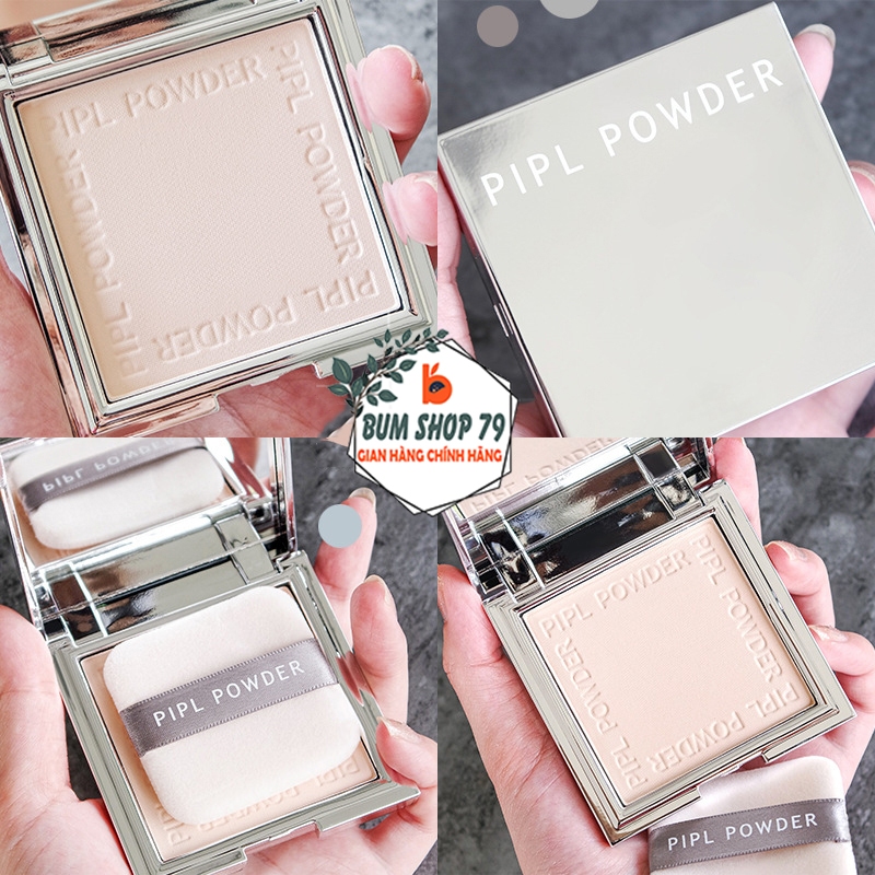 PIPL Oil Control Pressed Powder Thin and Light Powder, Silver Mirror ...