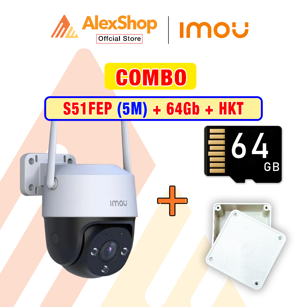 [Combo] S51feep 5M Outdoor Imou Camera + 64Gb Memory Card ...