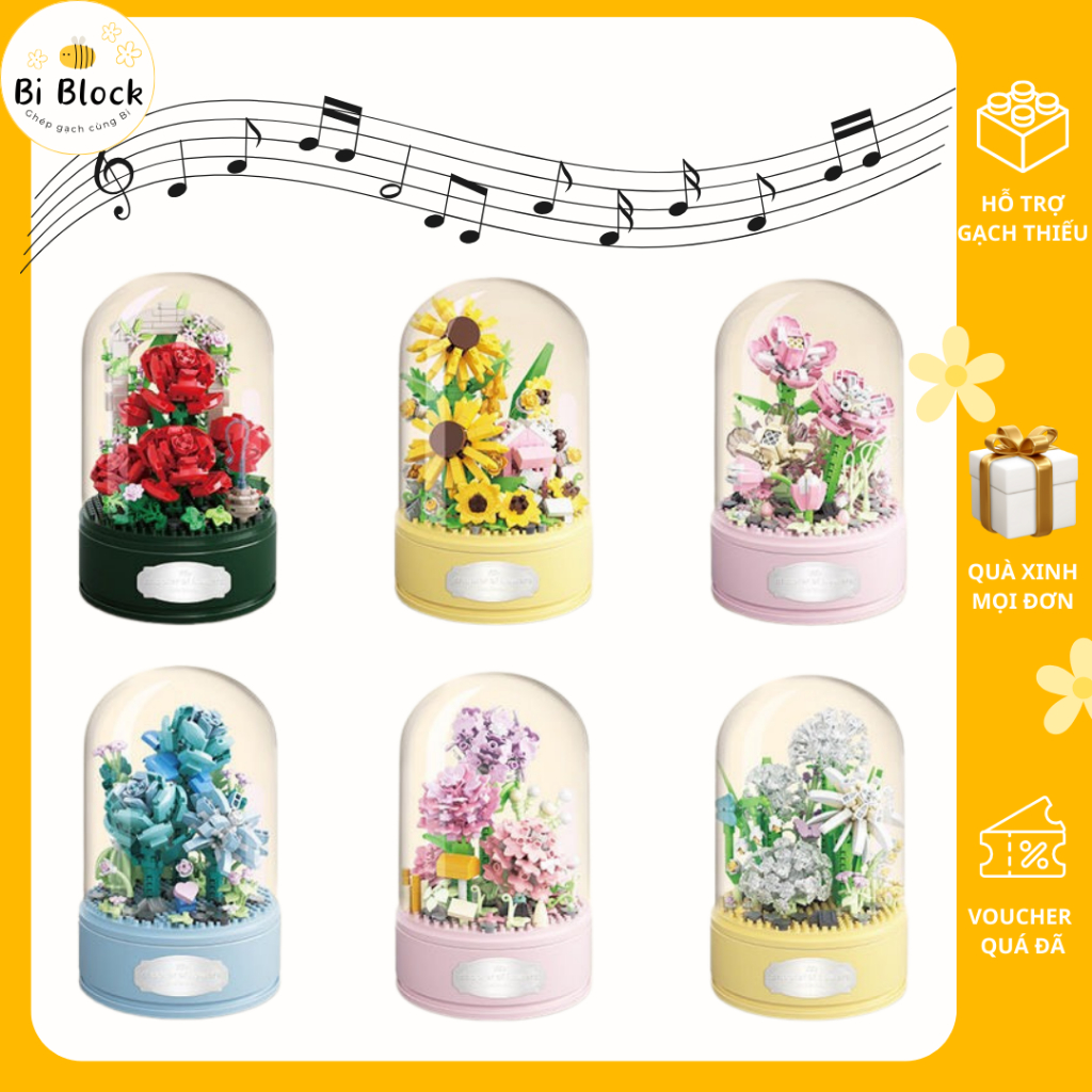 Building blocks Assembly blocks Secret Garden Music Box 3D Nanoblock ...